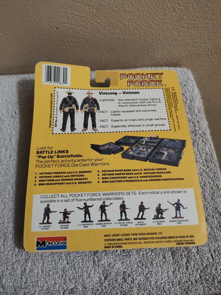 Vintage 1990 Pocket Force Die Cast Warriors: Vietcong Guerillas 8073 | eBay