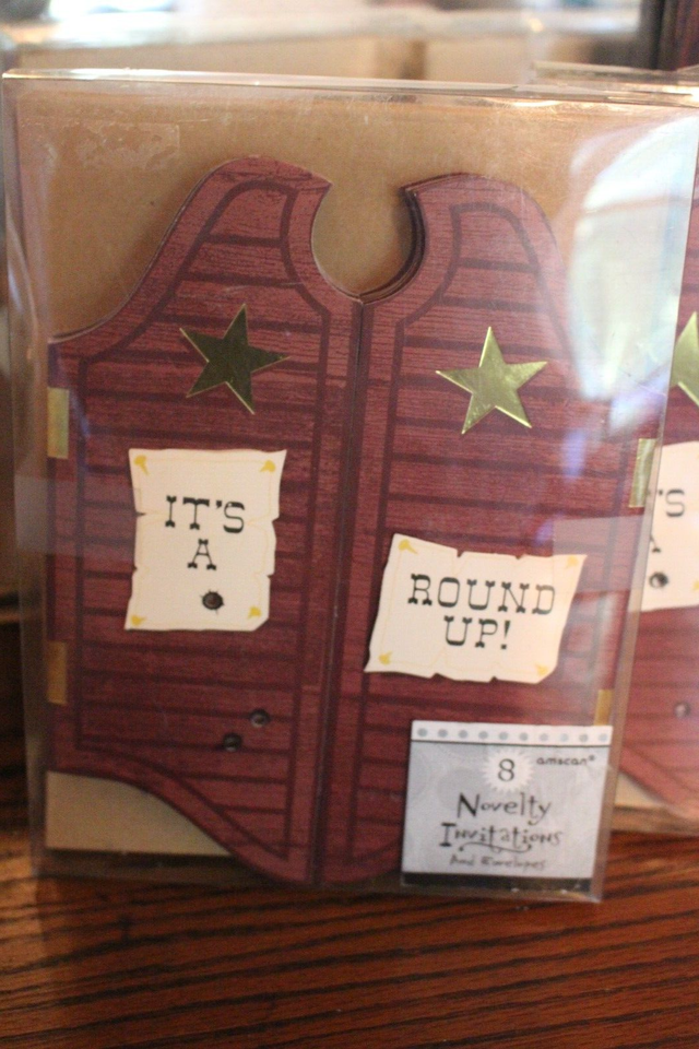 2 Packs Western Round Up Novelty Party Paper Invitations NIP 16 ...