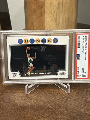 2008 Topps Chrome Kevin Durant Future OKC Thunder HOF #156 PSA 10 GEM ...