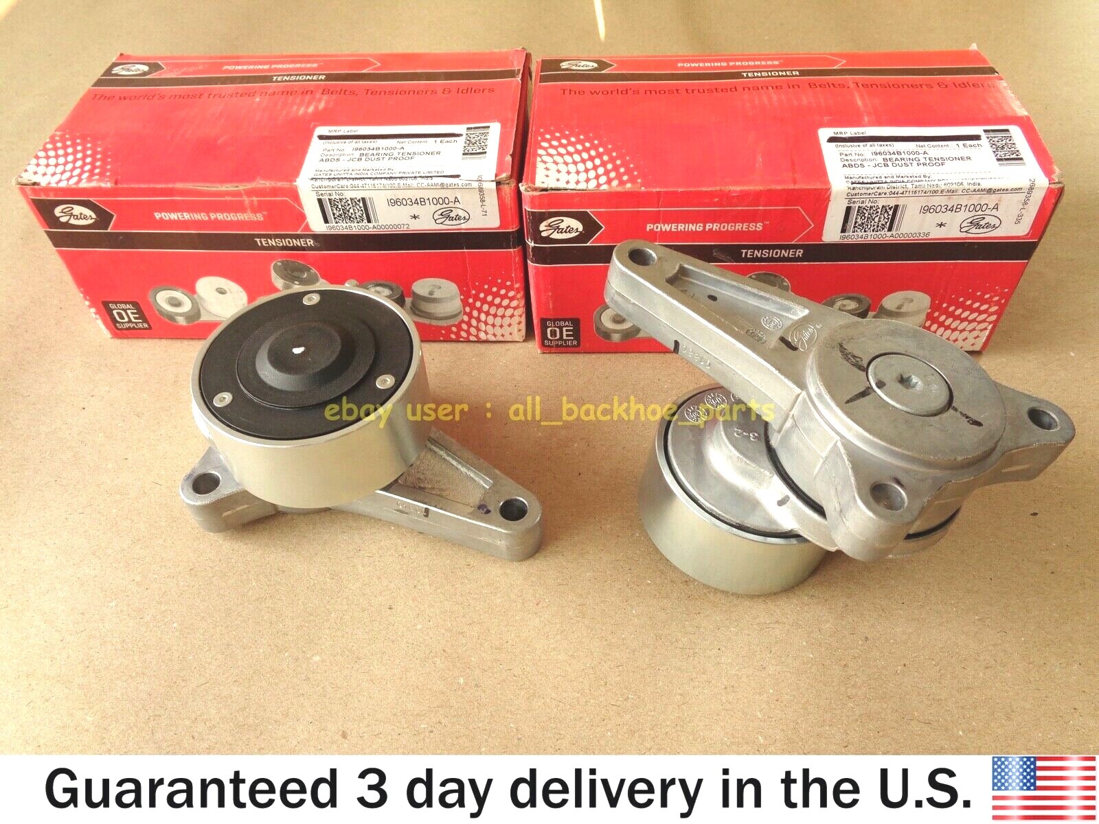 JCB BACKHOE- GENUINE GATES AUTO TENSIONER, 2 PCS (320/08657 320/A8586 ...