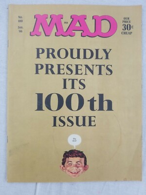 VINTAGE MAD MAGAZINE 100TH ISSUE REF#3163 | eBay