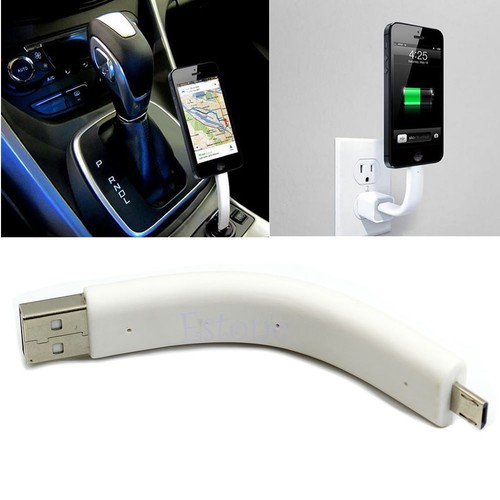 Short Flexible Micro USB Charging Cable For Android Galaxy S7 S6 Corner ...