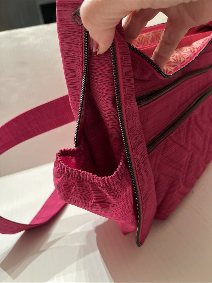 LUG Trooper 2 Large Crossbody Bag Bright Rosette PINK NWT RFID Travel ...
