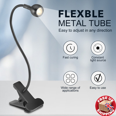 Lamp Clamp Bedside On Clip Night Light Table USB Reading LED Flexible ...