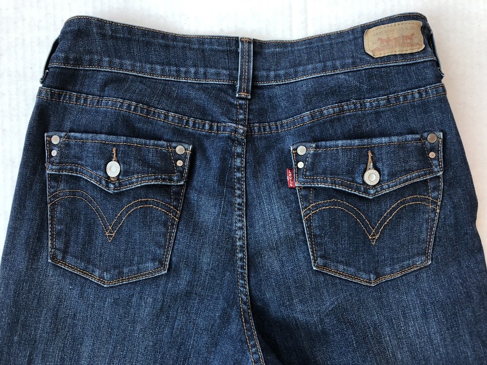 Levis 526 Slender Boot Cut Jeans Womens Size 8 31 x 32.5 Stretch Flap ...