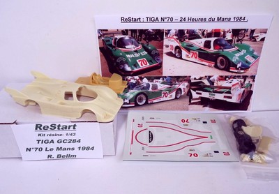 TIGA GC84 n°70 Le Mans 1984 WASP EZE Spice Bellm Crang Kit résine 1/43 ...