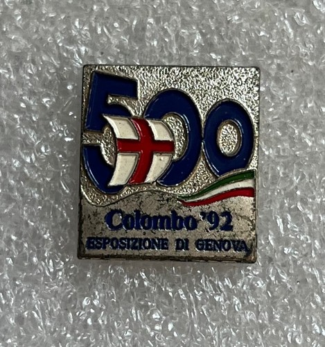 Rare pin badge Columbus 92 Genoa Exhibition / Colombo 92 Esposizione di ...