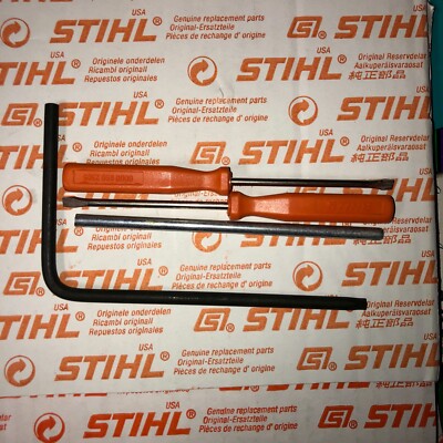 Stihl tools carburetor adjust screw driver, t27 wrench, stop bar OEM | eBay