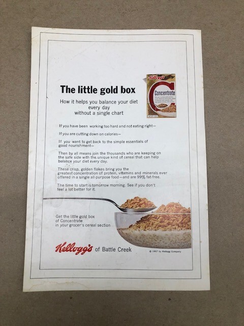 1967 Kellogg's Concentrate Breakfast Cereal vintage full-color ad from ...
