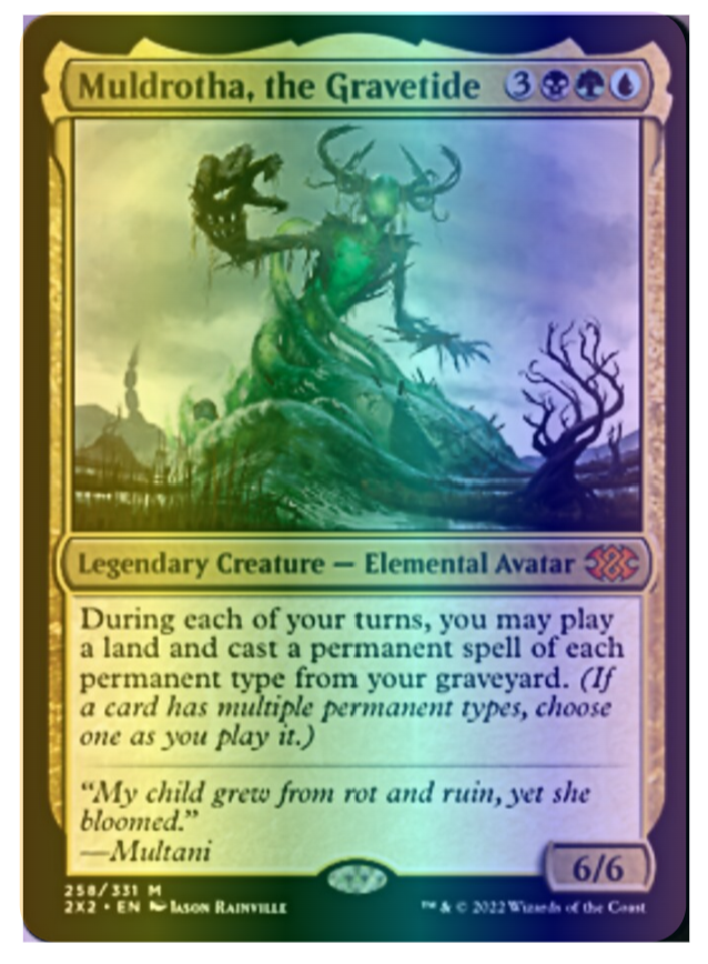 Magic the gathering Muldrotha, the Gravetide FOIL 2X2 Near Mint MTG ...