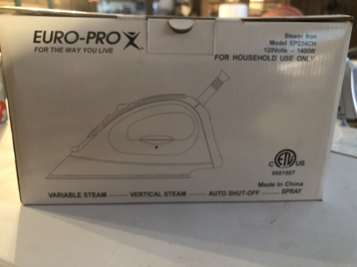 EURO PRO STEAM IRON EURO PRO EP 236CH CHROME , VARIABLE STEAM | eBay