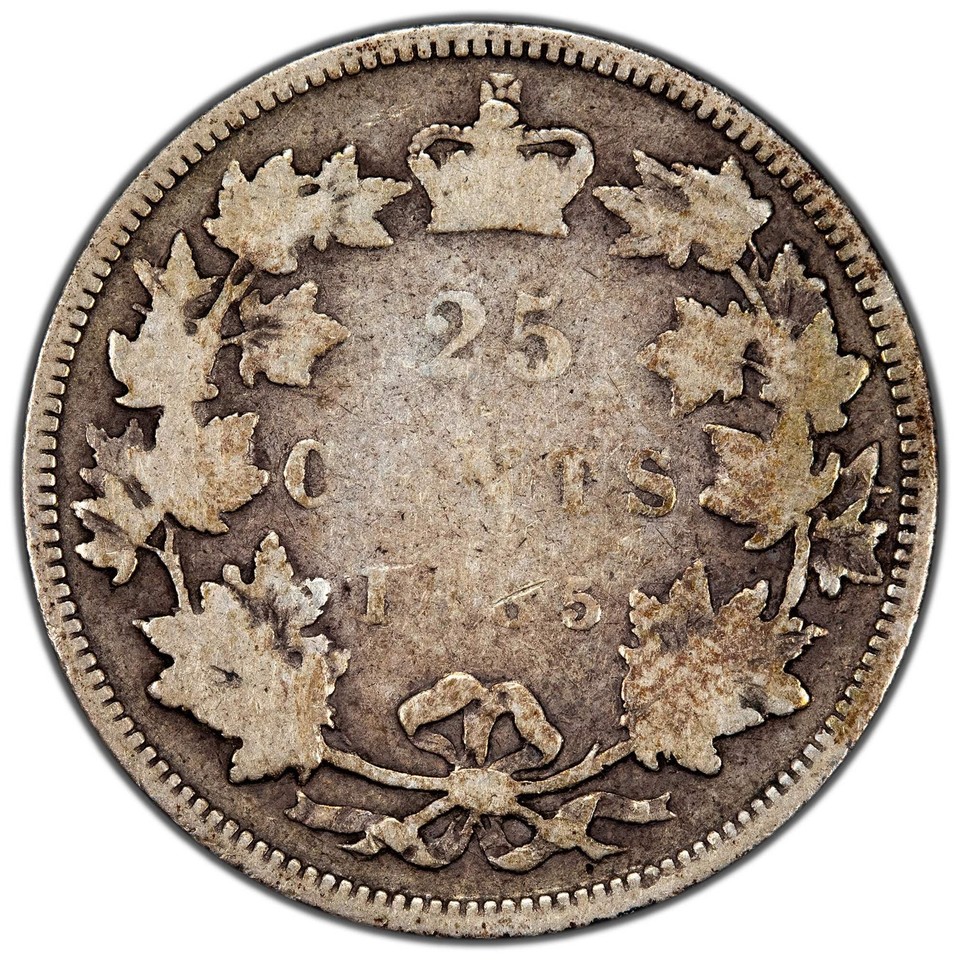 Canada 1885 Curved Top 5 25 Cents Quarter Silver Coin - Good | eBay