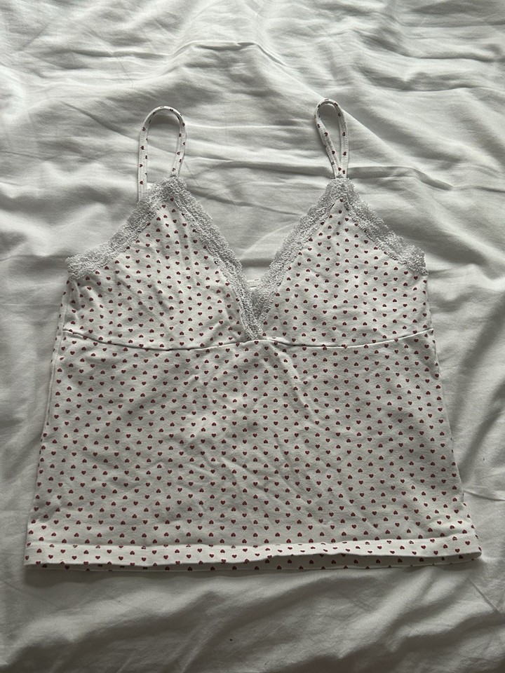 Brandy Melville Amara Heart Cami Tank Top | eBay UK