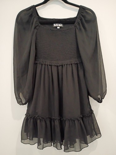 Katie J NY Young Girl Short Dress Size XL Black | eBay