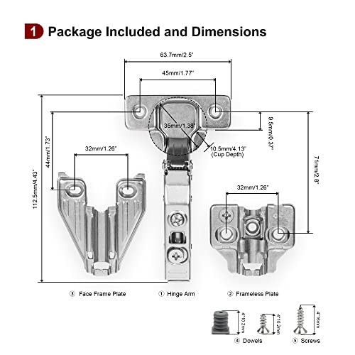 10 Pack Full Overlay Face Frame & Frameless Soft Close Concealed ...
