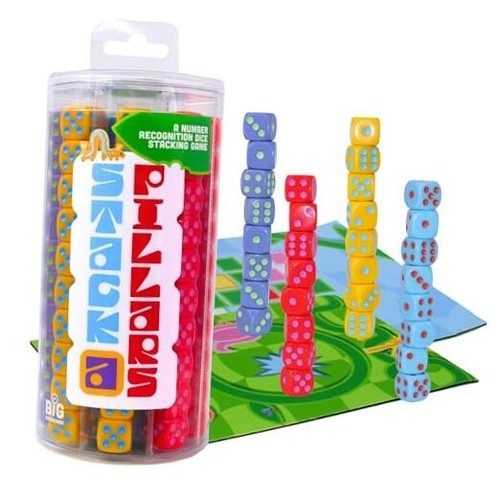Stack-a-Pillars – Dice Stacking Family Game for 2-4 Players | Fun 15 ...