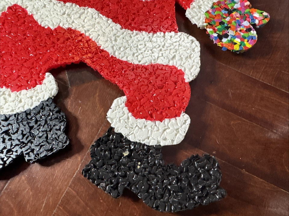 Vintage Santa & Frosty the Snowman Melted Plastic Popcorn Christmas ...