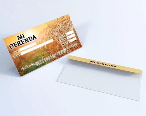 Sobres para iglesia de Diezmo y Ofrenda,etc-Paquete de 100 FULL COLOR ...