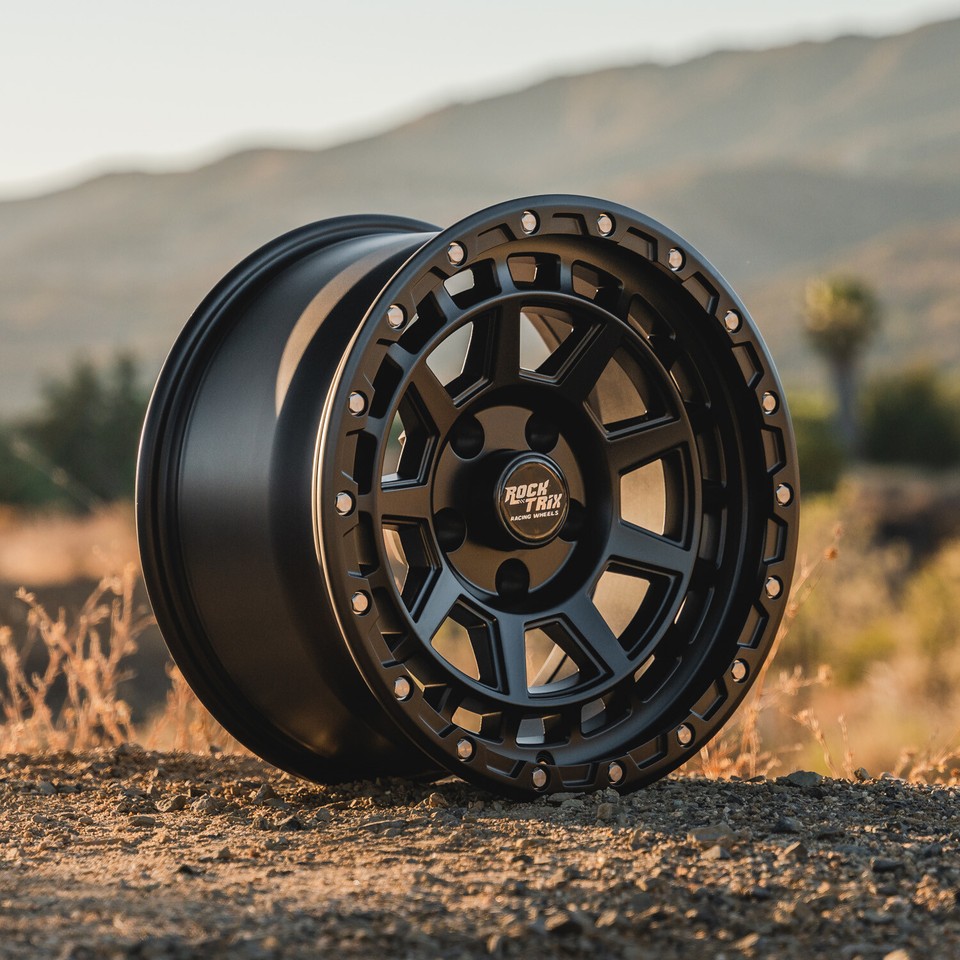 18" RockTrix RT114 18x9 +12 Offset Black Wheel 5x150 Rim for Select ...