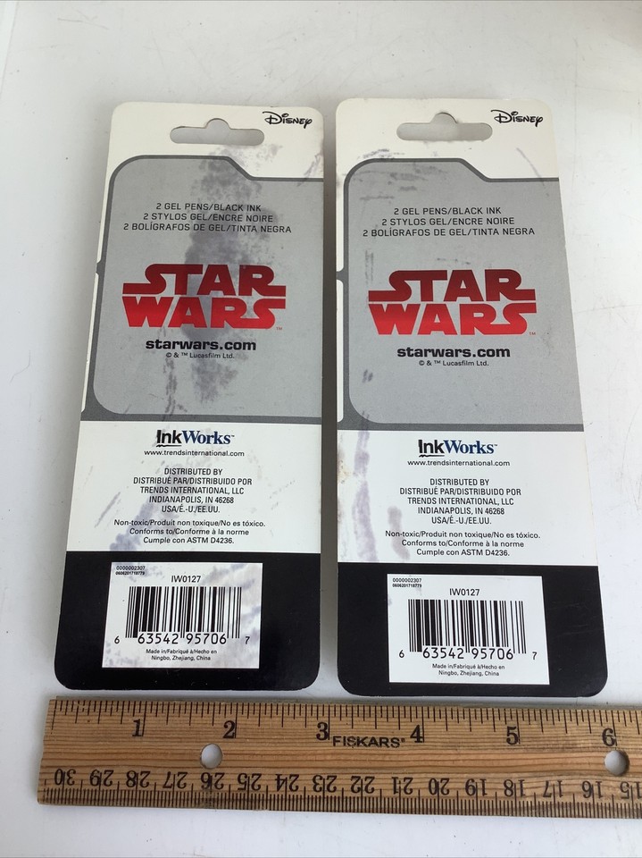 Star Wars Ink Works Pen Set x 2 - Sealed in Package 2 Gel Pens in Each ...