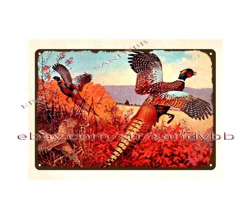 Pheasant Autumn Splendor Lynn Bogue Hunt metal tin sign unusual home ...
