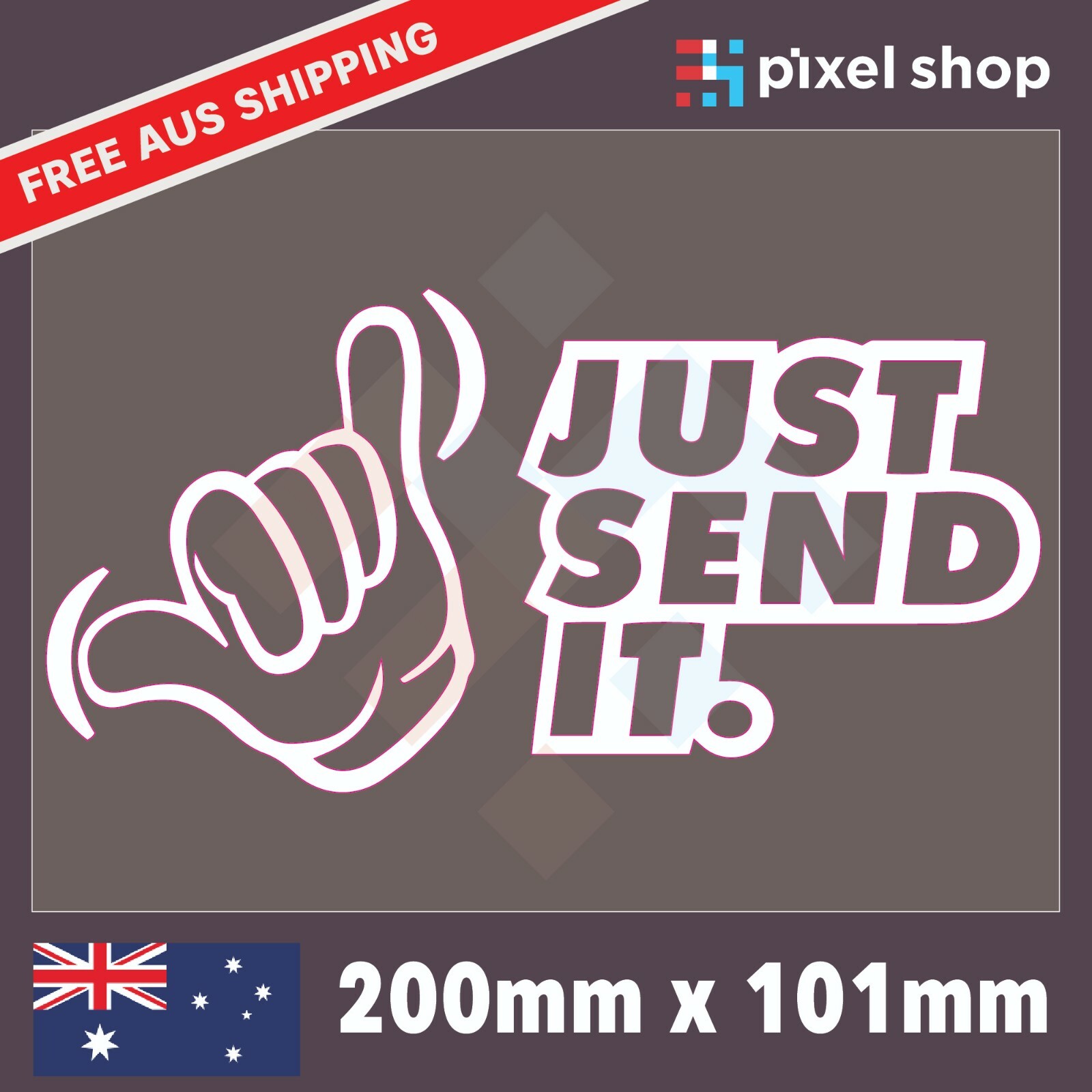 JUST SEND IT Car 4x4 Vinyl Decal Sticker | Grelly UK