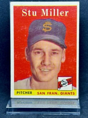 1958 Topps Baseball Stu Miller Pitcher San Francisco Giants Card No ...