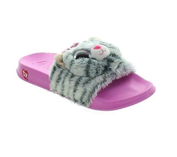 Ty Fashion Pool Slides Beanie Boos Kiki Cat Children's Size Small 11-13 ...