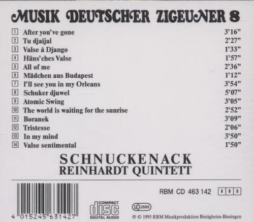Schnuckenack Reinhardt Quintet Musik Deutscher Zigeuner, Vol. 8 (CD ...