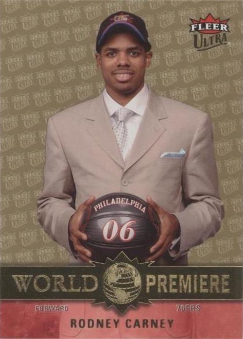 2006-07 Fleer Ultra - World Premiere Rodney Carney #223 Gold Medallion ...