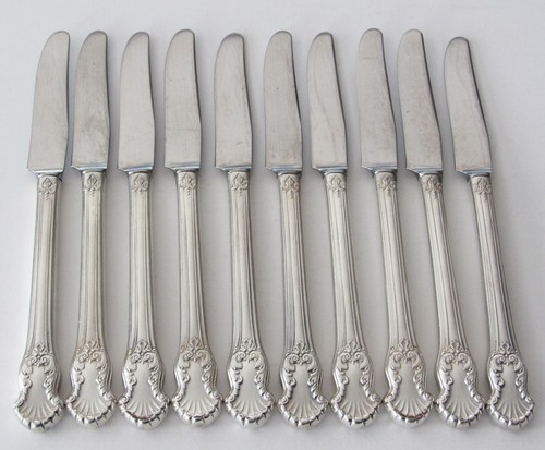 National Silver Guildcraft CONCERTO Silverplate 10 GRILL KNIVES ...