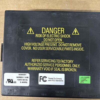 Craftmatic Wired 1 VIB Adjustable Bed Control Box Power 509051 #2B2 | eBay