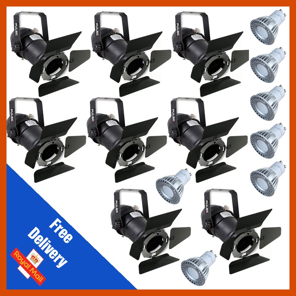 8 x Black Pulse PAR16 Birdie Can 230v Parcan Lantern Spotlight BARN ...