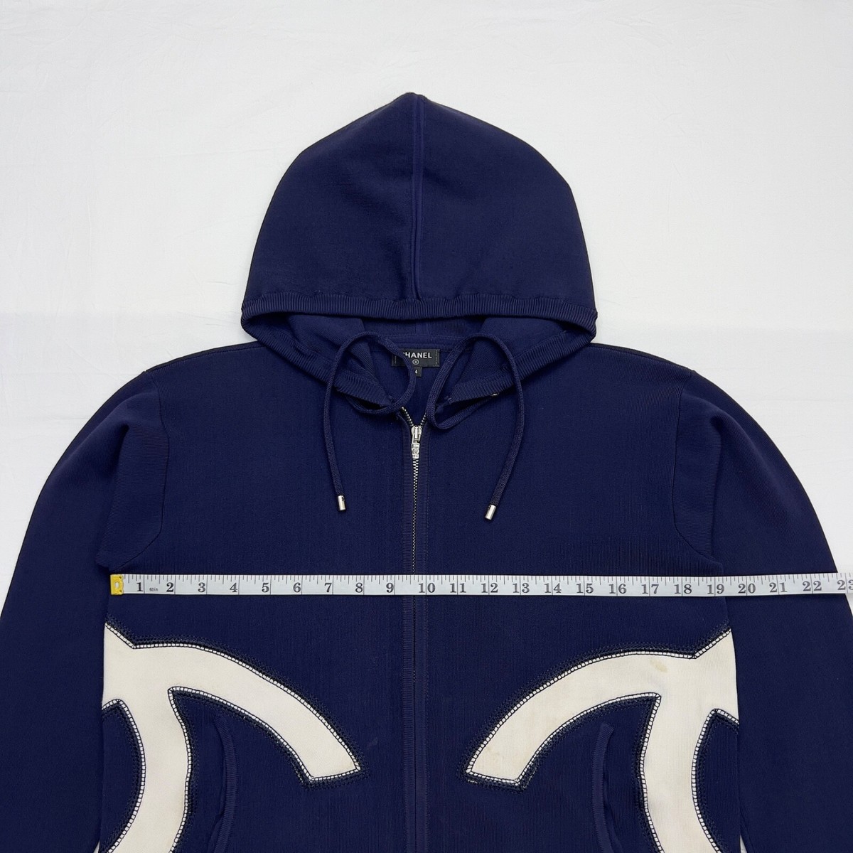 Chanel Blue Viscose Knitwear Zipped Hoodie Size 34 | eBay Chanel Blue Viscose Knitwear Zipped Hoodie Size 34 | eBay