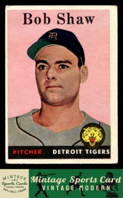 1958 Topps - Bob Shaw - Rookie RC #206 Detroit Tigers | eBay