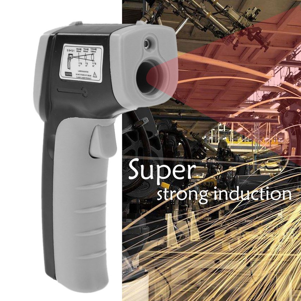 Digital Infrared Thermometer Industrial Temperature Gun Non-Contact ...