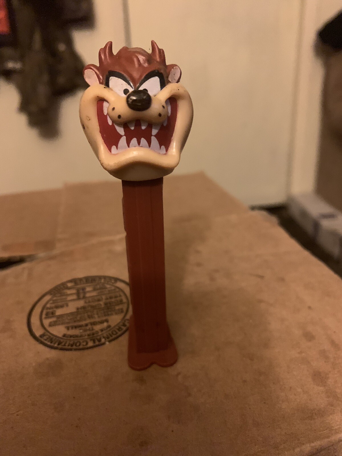 PEZ Candy Dispenser TAZ Tazmanian Devil Looney Tunes Brown Base 1995 ...