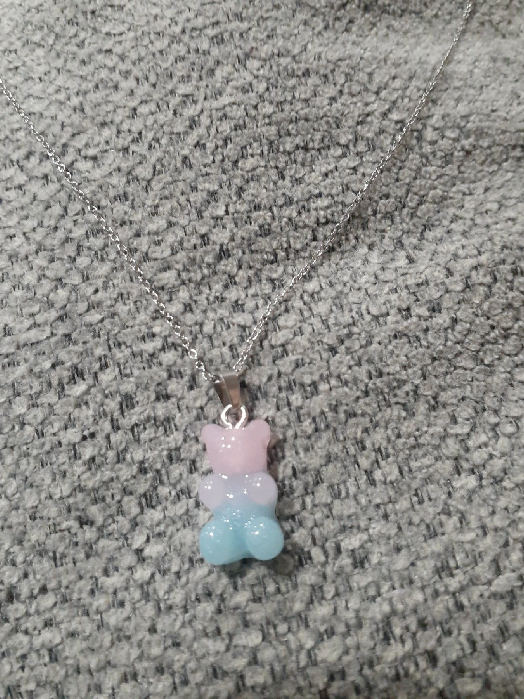 15" Chain Teddy Bear Pendant Necklace | eBay