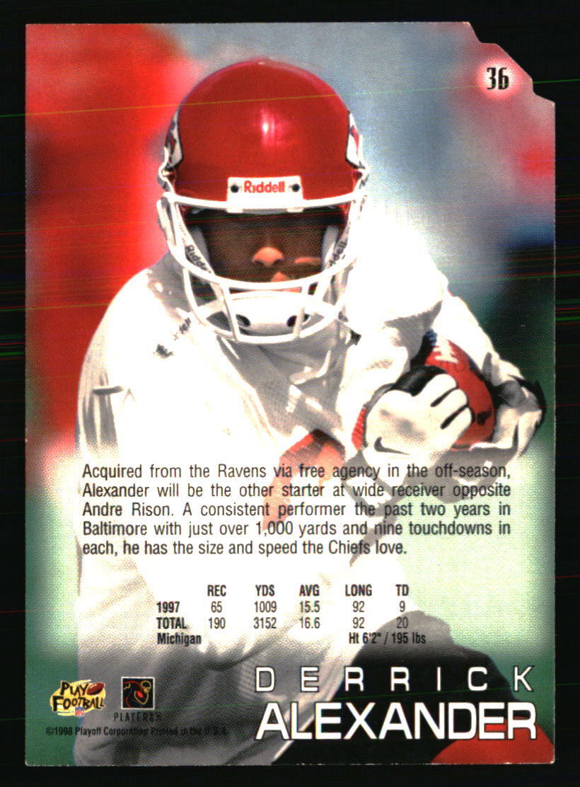 1998 Playoff Absolute Retail - #36 Derrick Alexander for sale online | eBay