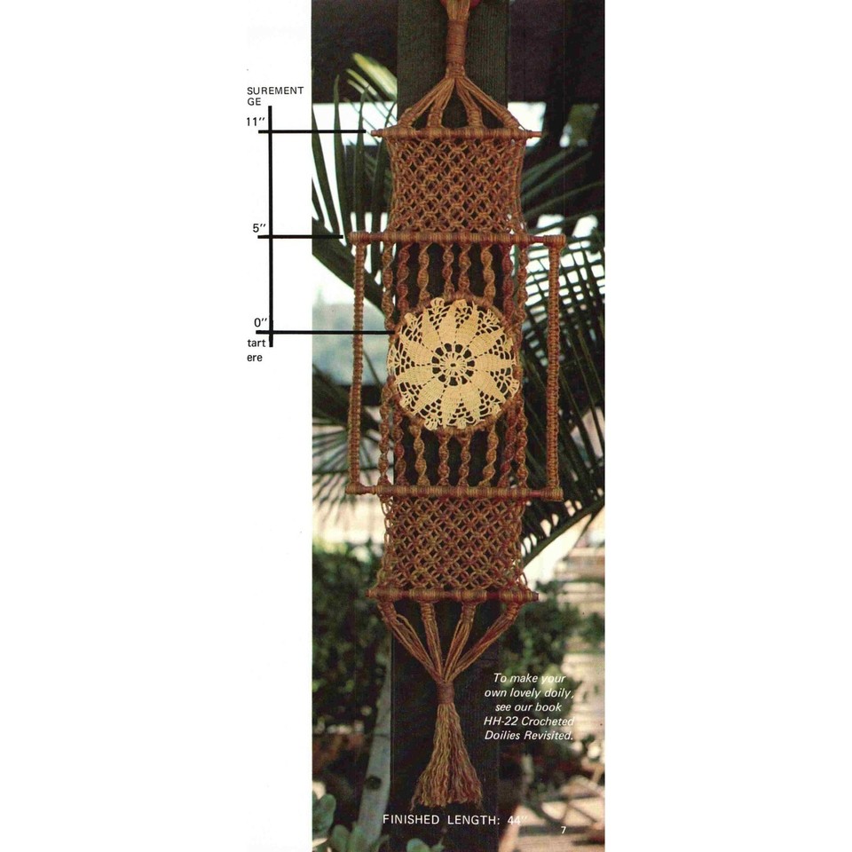 Vintage Mixed Media Macrame Patterns Instruction Unique Plant Hangers ...