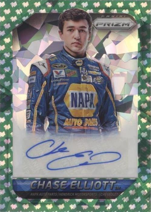 2016 Panini Prizm NASCAR - Driver Signatures Chase Elliott #CS Green ...