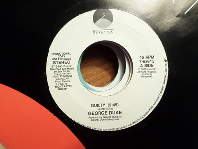 PROMO 7" ELEKTRA 45 RECORD/ GEORGE DUKE /GUILTY /1989 SOUL NR MINT | eBay