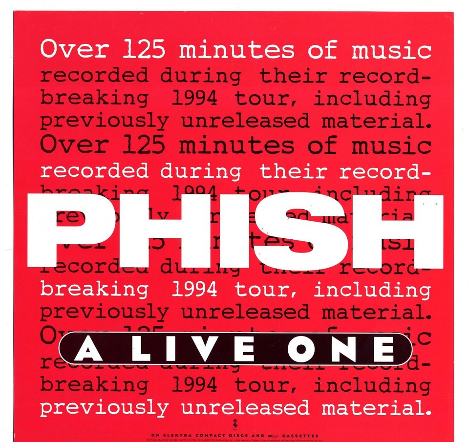 PHISH - A Live One - 2 Sided PROMO POSTER FLAT 12 X 12 | eBay