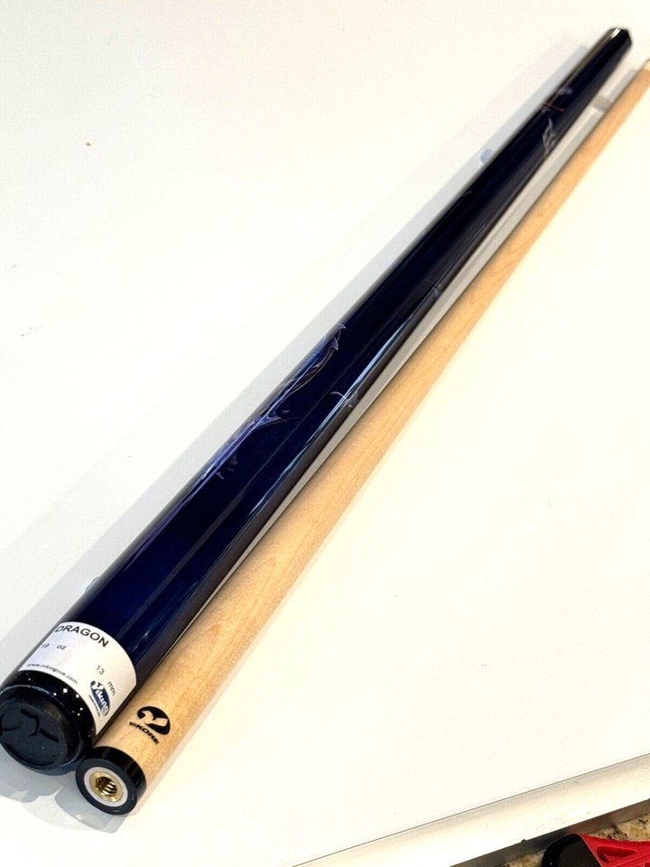 VIKING BLUE DRAGON POOL CUE 13.00 MM VIKORE SHAFT NEW SHIPS FREE N FREE ...