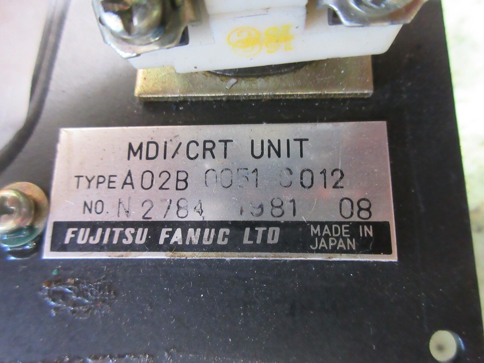 Fanuc Système 6T Mdi / Crt Unité A02B-0051-C012 N°N2784 1981 08 Lot De ...