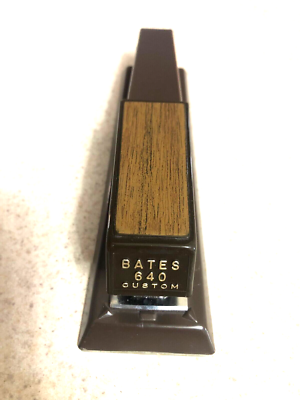 Vintage Bates 640 Custom Faux Woodgrain and Brown Stapler Made in USA ...