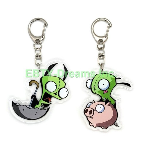 Set of 2 Invader Zim Acrylic Keychain GIR v1 | eBay