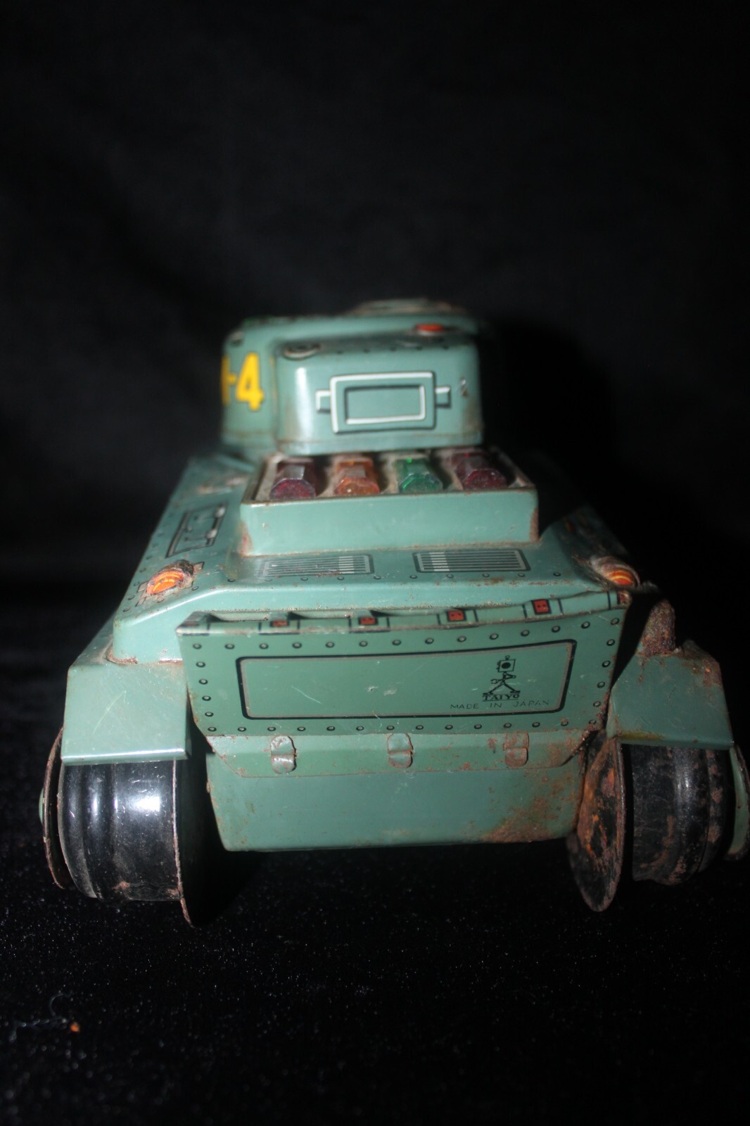 1960's U. S. Army M-4 Battery Operated Tin Litho Sherman Tank Taiyo ...