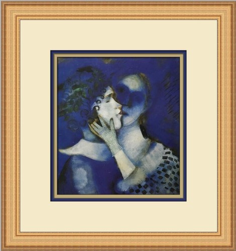 Marc Chagall The Lovers in Blue Custom Framed Print | eBay