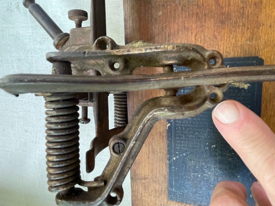 Antique Old Bookbinding Book Repair Making Manuscript Press Spring ...